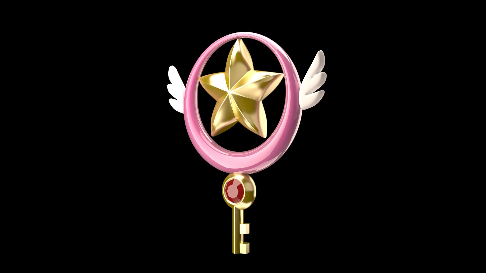 3D Sakura Seal Key - TurboSquid 1274920