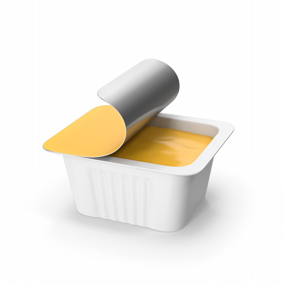 3D Cheese Sauce Cup Opened Model - TurboSquid 2358081