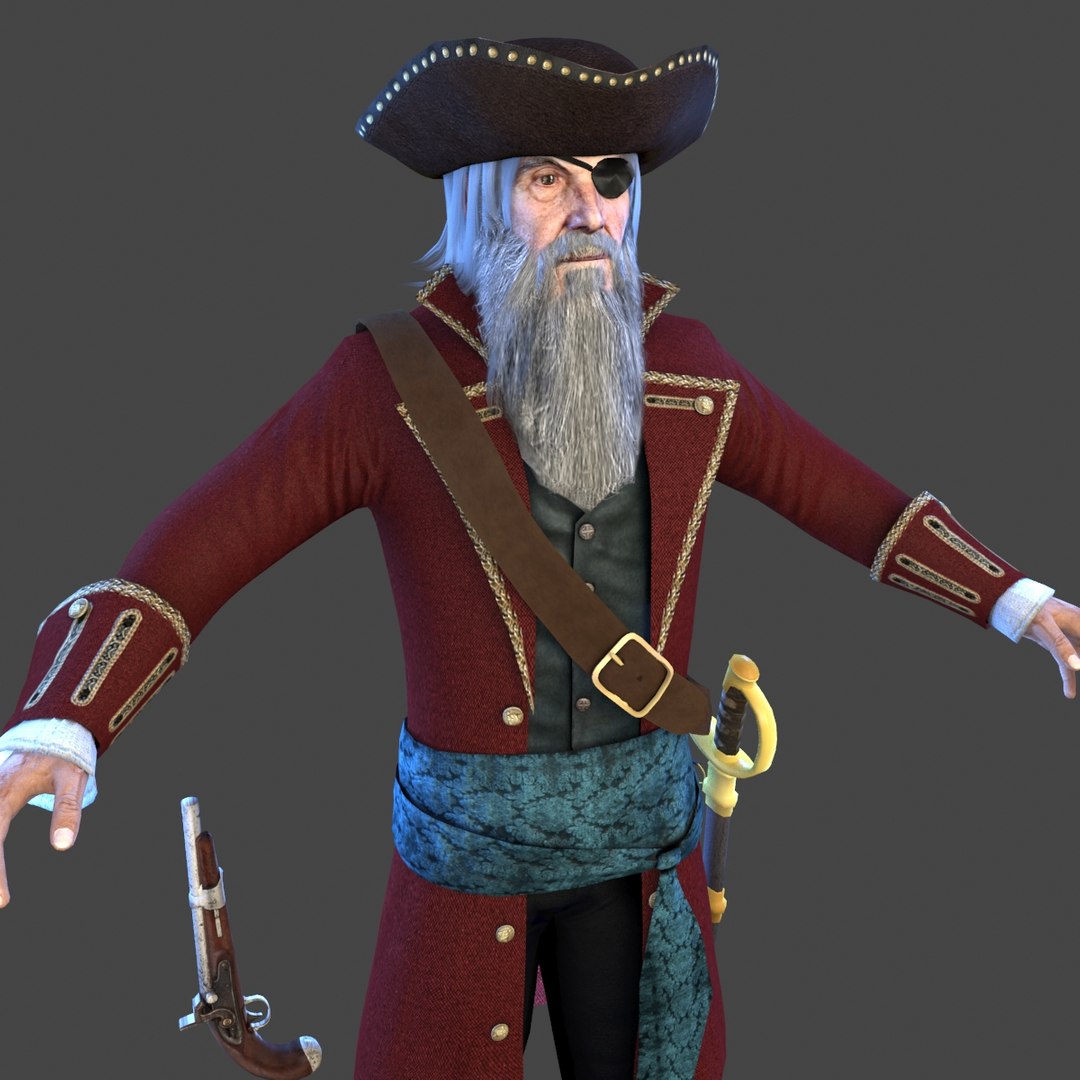 Pirate Captain Man 3D Model - TurboSquid 1461234
