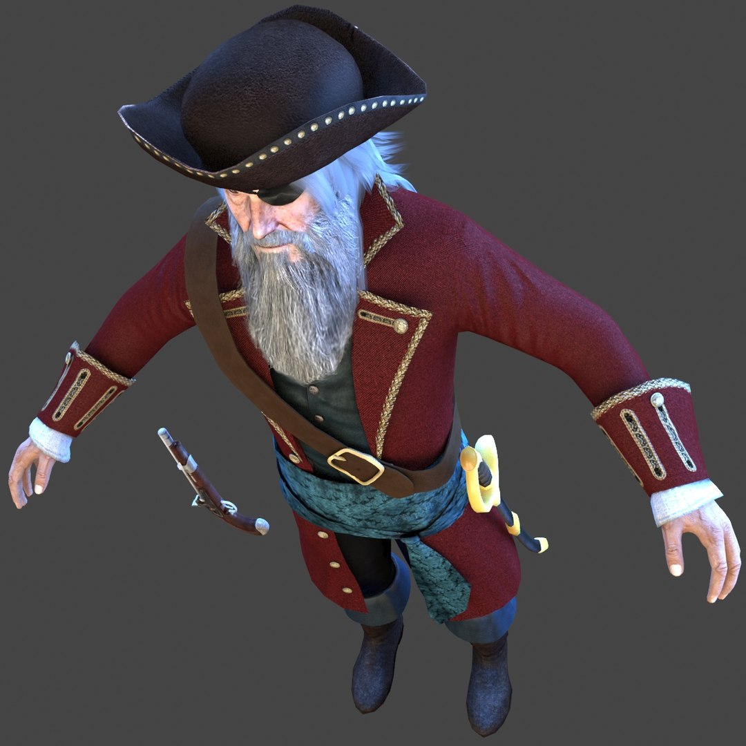 Pirate Captain Man 3D Model - TurboSquid 1461234