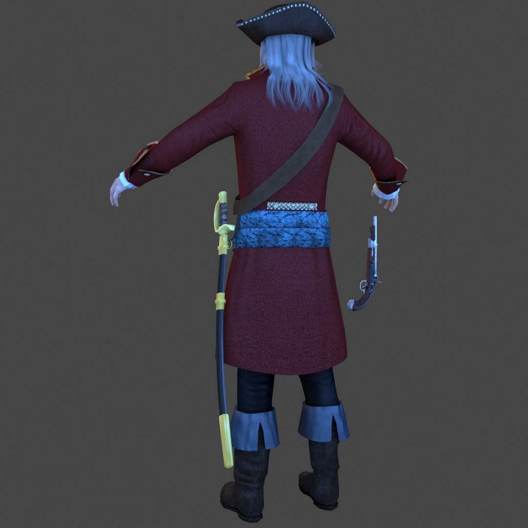 Pirate Captain Man 3D Model - TurboSquid 1461234