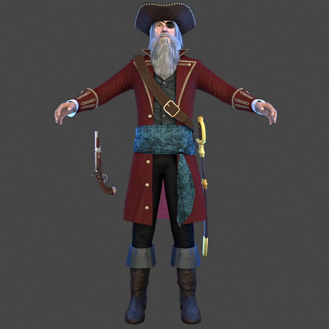 Pirate Captain Man 3D Model - TurboSquid 1461234