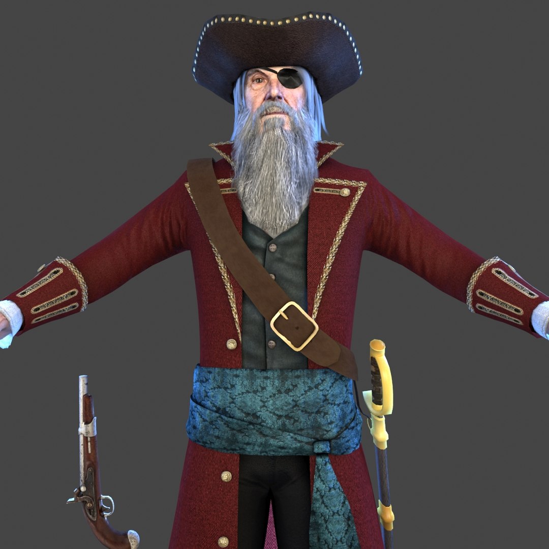 Pirate Captain Man 3D Model - TurboSquid 1461234