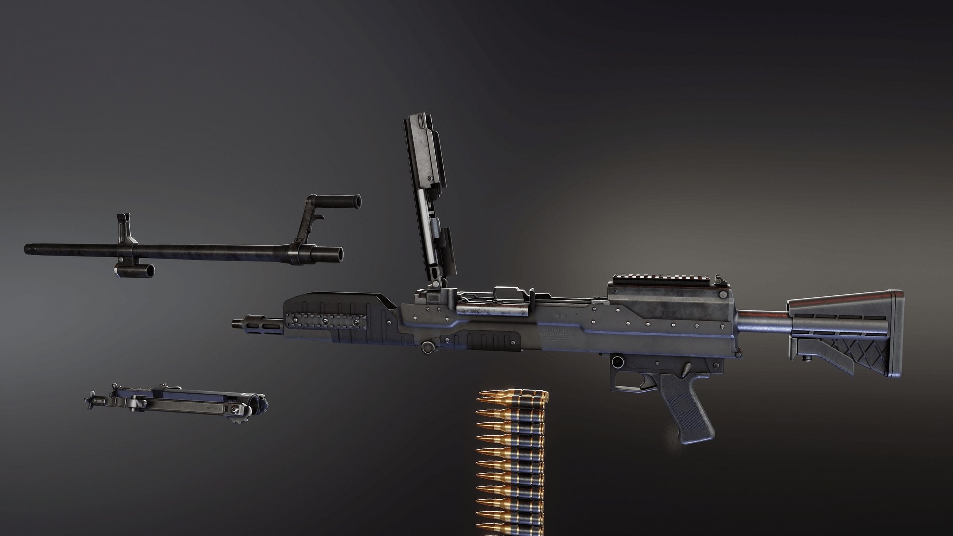 Lightweight Medium Machine Gun 3D Model - TurboSquid 1891580