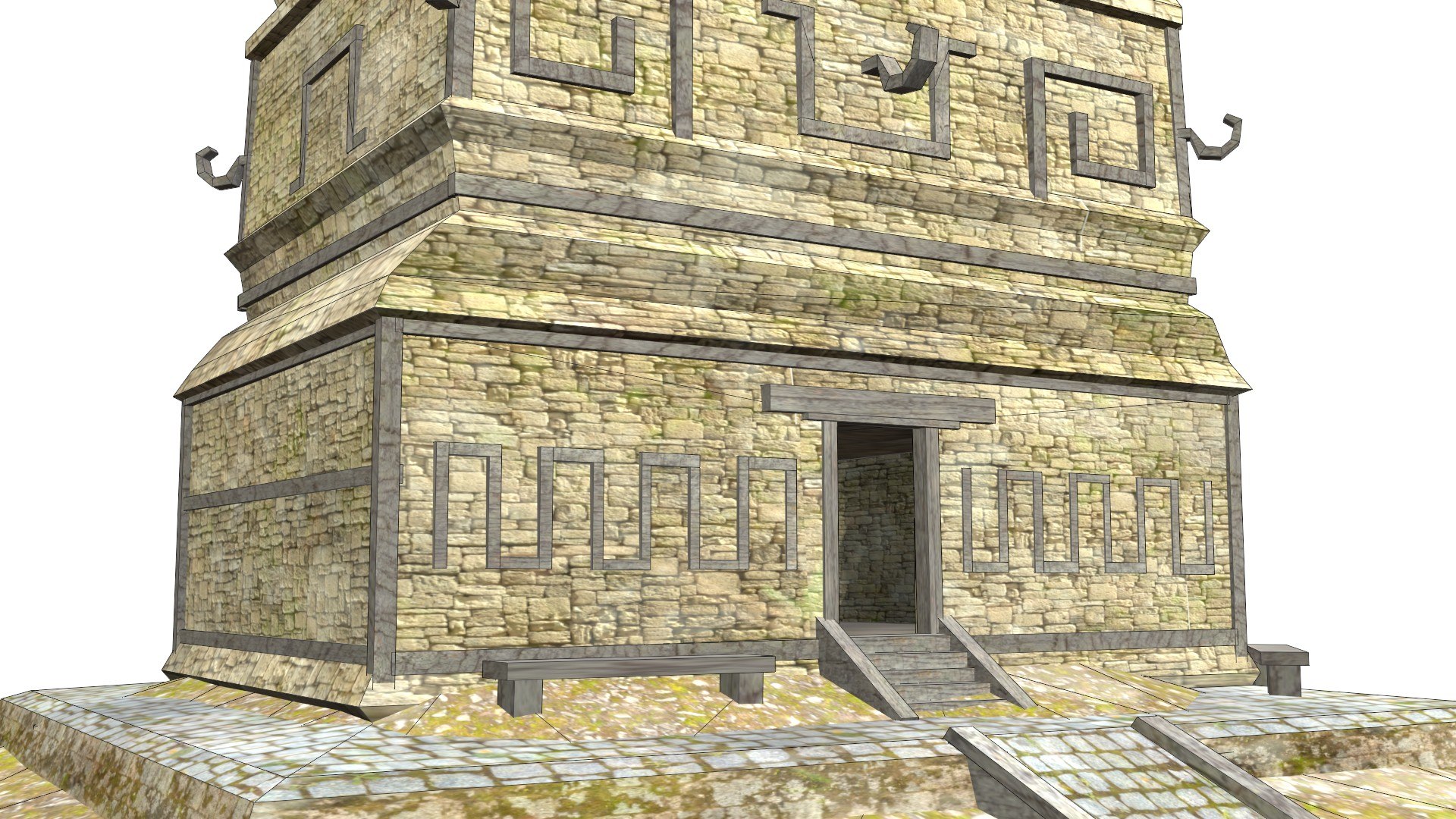 Mayan Buildings Collection XL - Low Poly - Textured 3D model ...