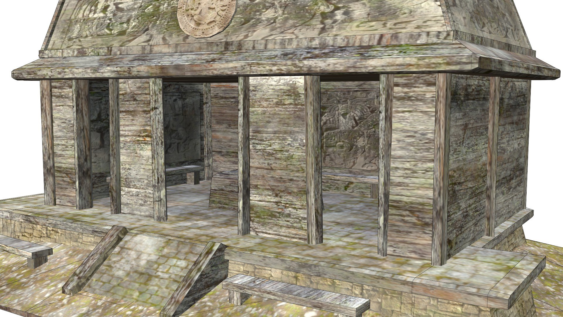 Mayan Buildings Collection XL - Low Poly - Textured 3D model ...