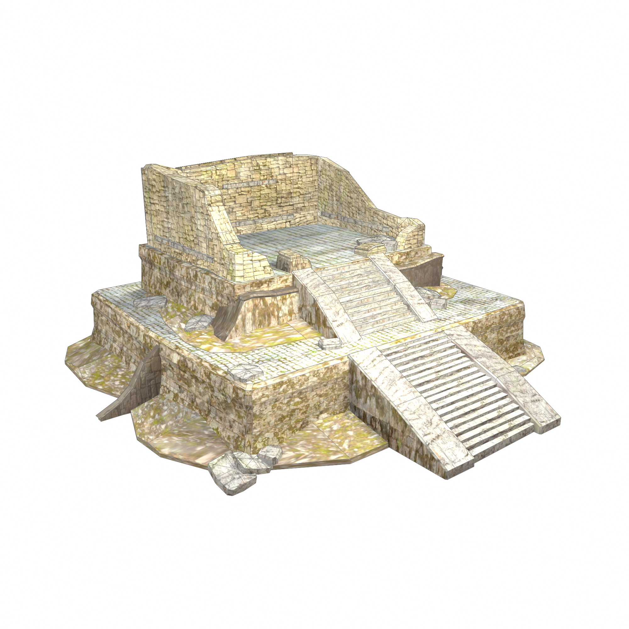 Mayan Buildings Collection XL - Low Poly - Textured 3D model ...