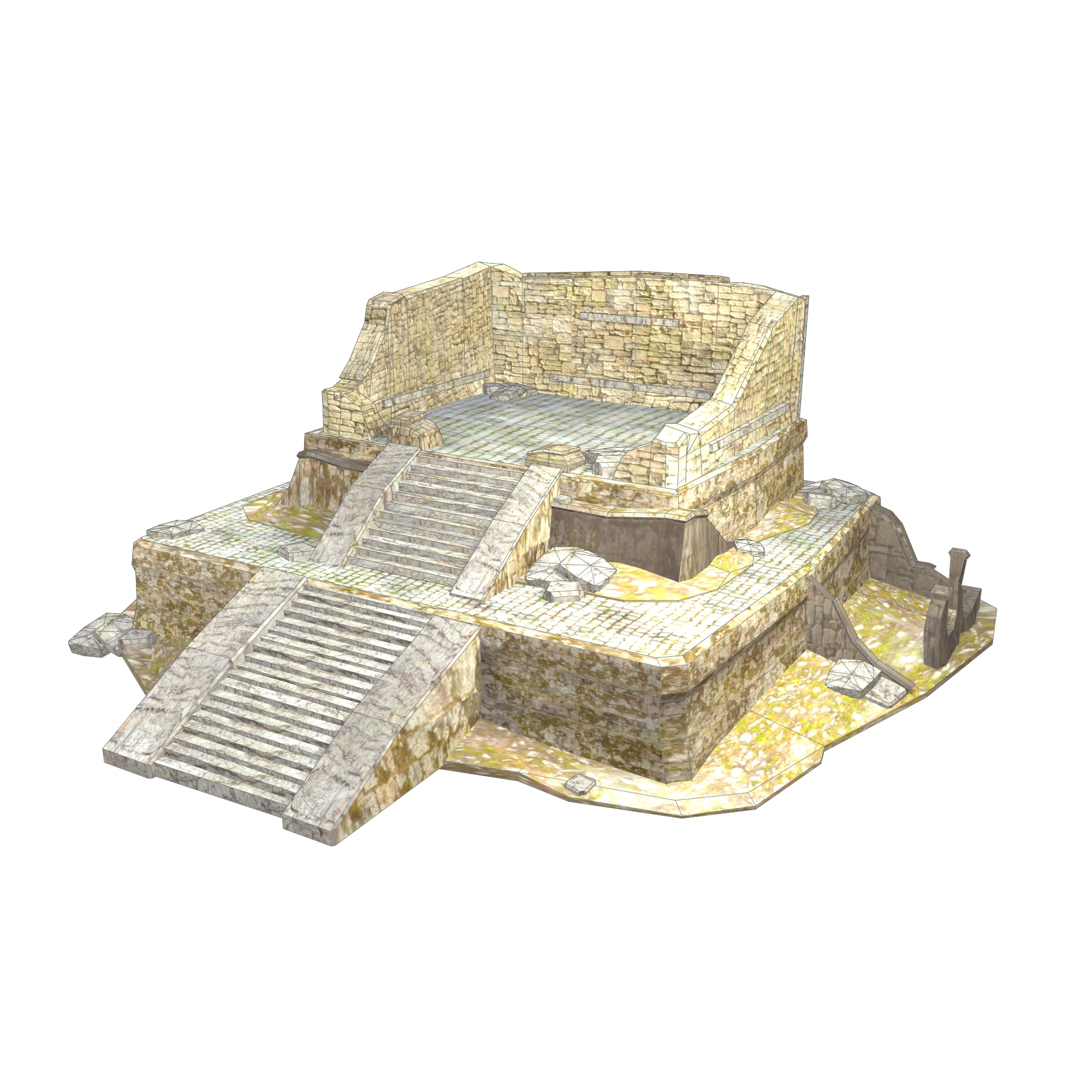 Mayan Buildings Collection XL - Low Poly - Textured 3D model ...