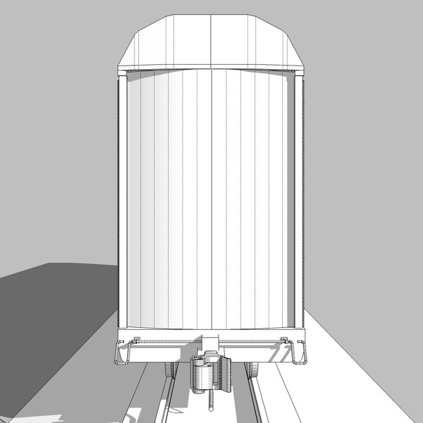 3d model of train car autorack