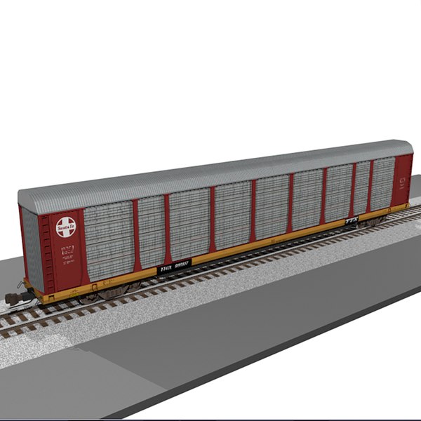3d model of train car autorack