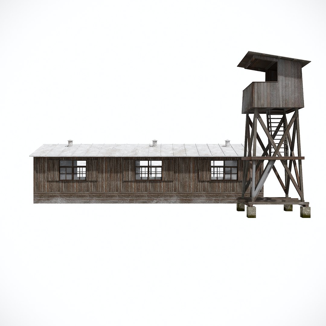 Military Watchtower And Barak Pack Low-poly 3D Model - TurboSquid 1965748