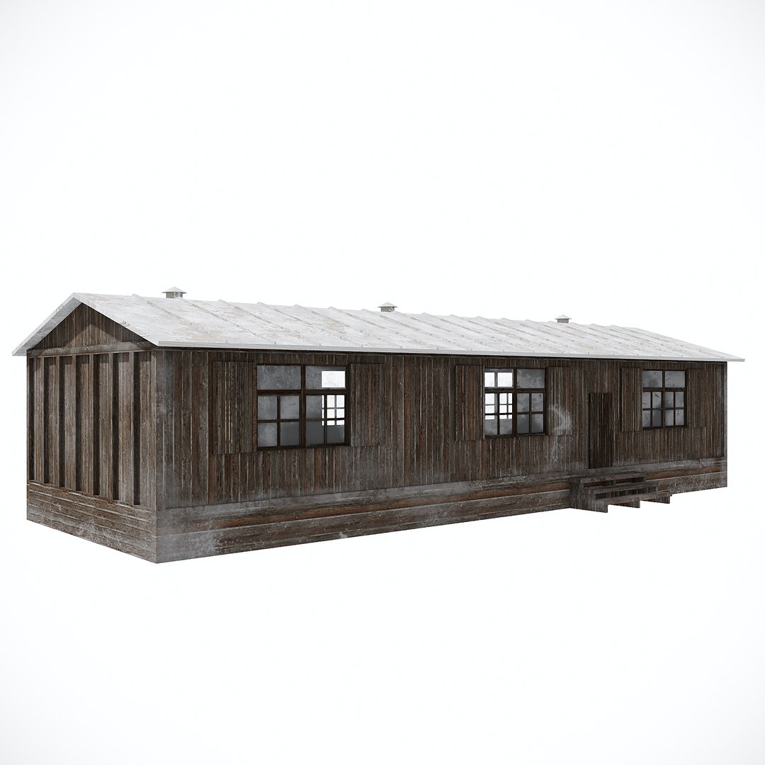 Military Watchtower And Barak Pack Low-poly 3D Model - TurboSquid 1965748