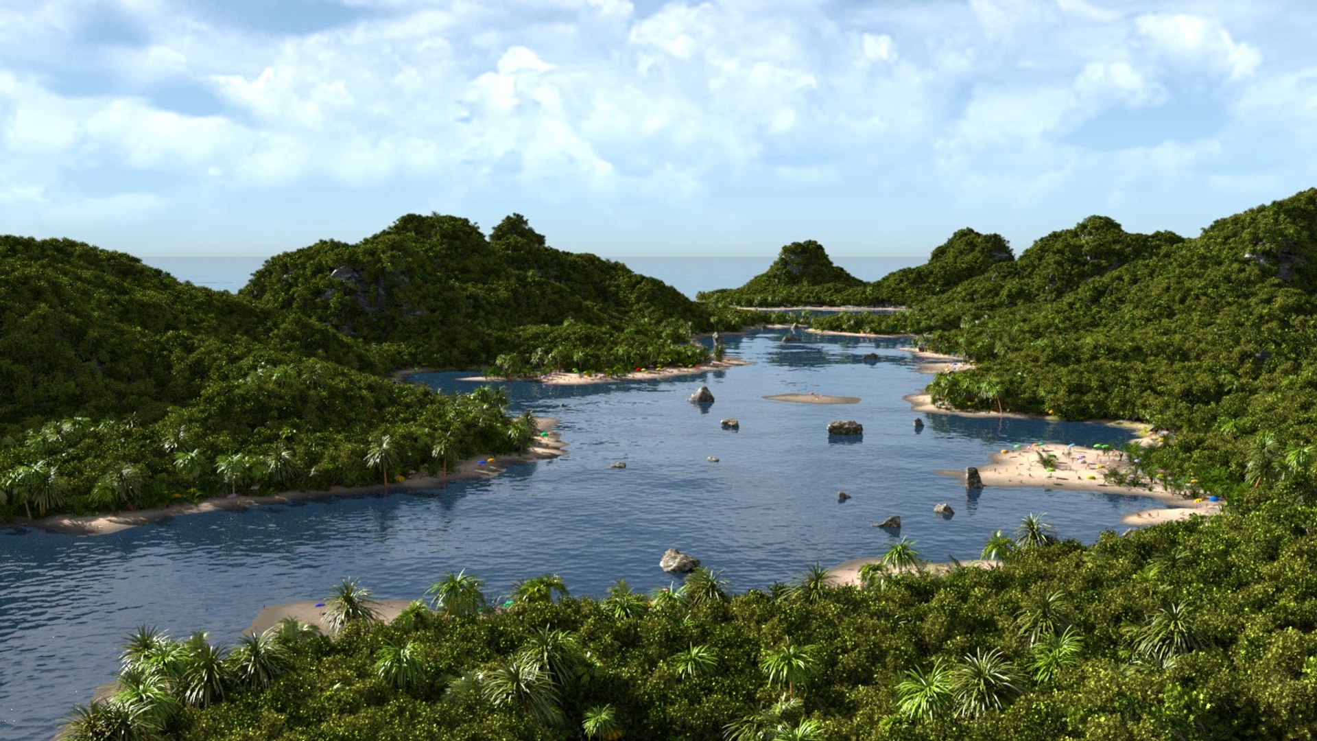 Environment Terrain Blender Beach 3D Model - TurboSquid 1416105