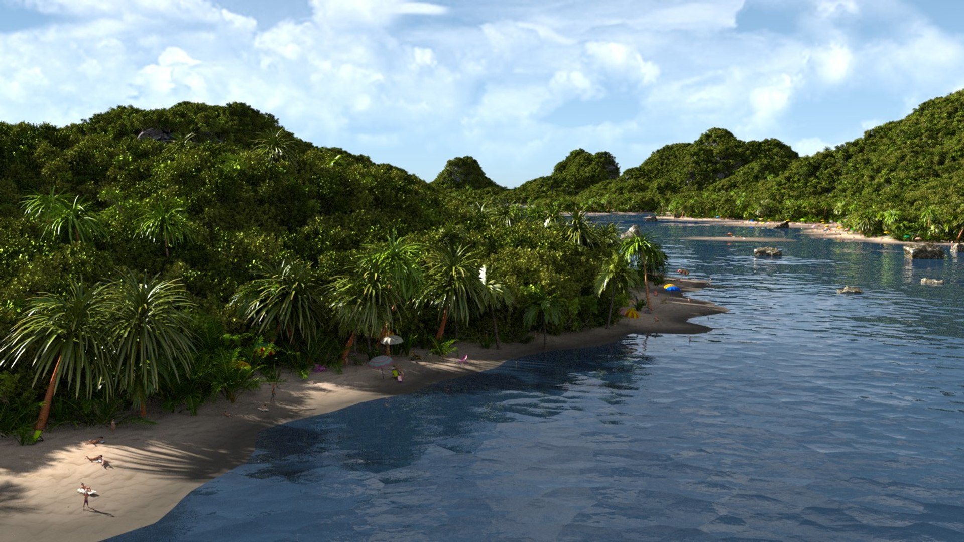 Environment Terrain Blender Beach 3D Model - TurboSquid 1416105