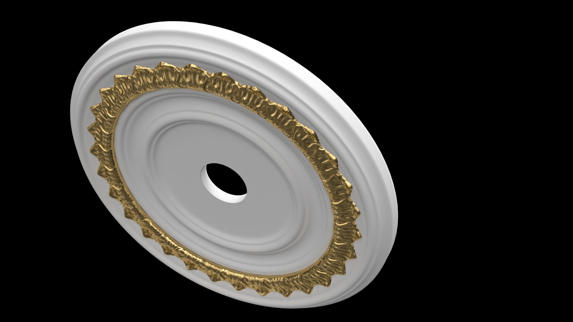 Ceiling Sockets Gypsum Plaster DR138 Model - TurboSquid 2030559