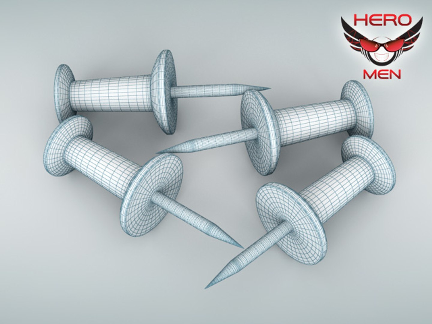 Thumbtacks Single Object 3d 3ds