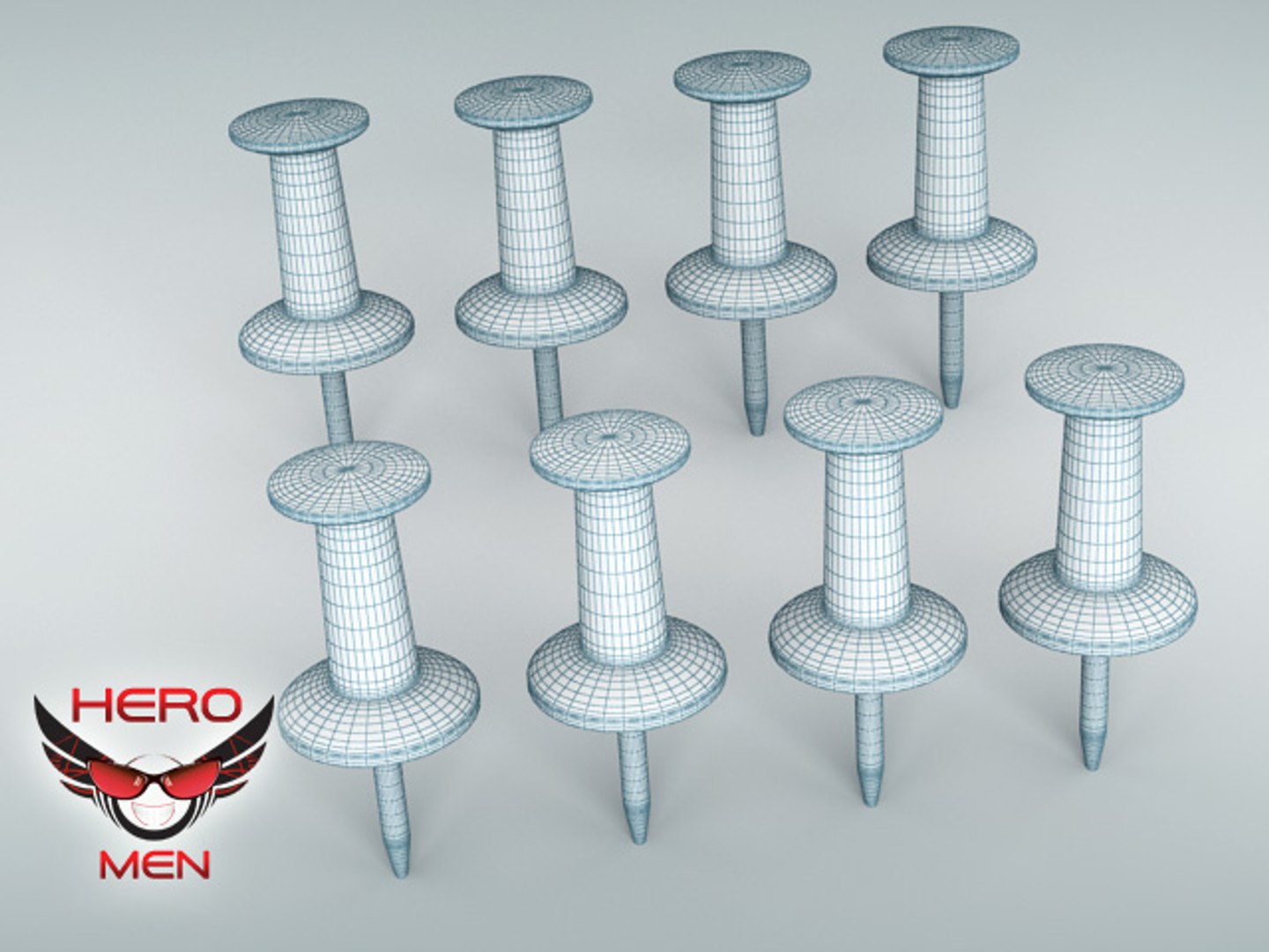 Thumbtacks Single Object 3d 3ds