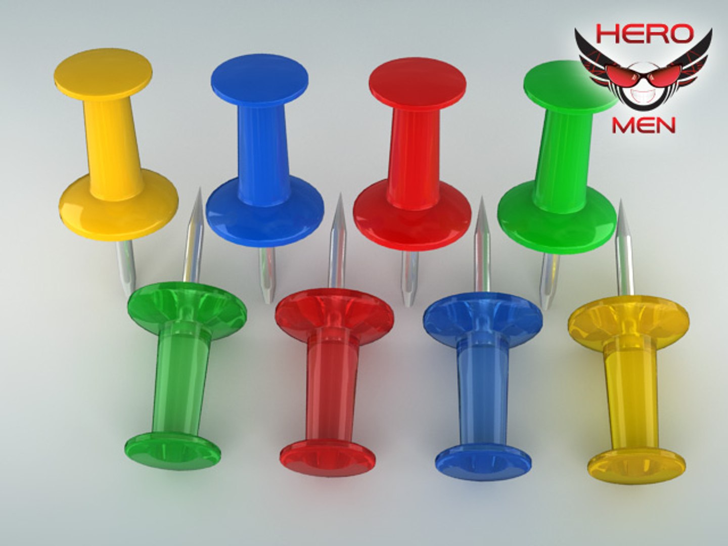Thumbtacks Single Object 3d 3ds