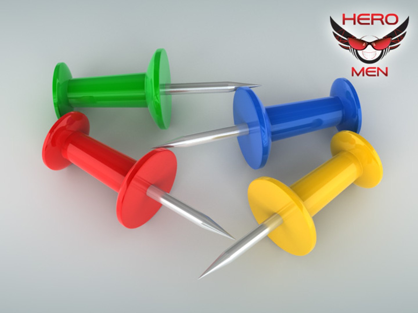 Thumbtacks Single Object 3d 3ds