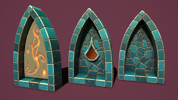 3D Fantasy stone window 1 - TurboSquid 1716717