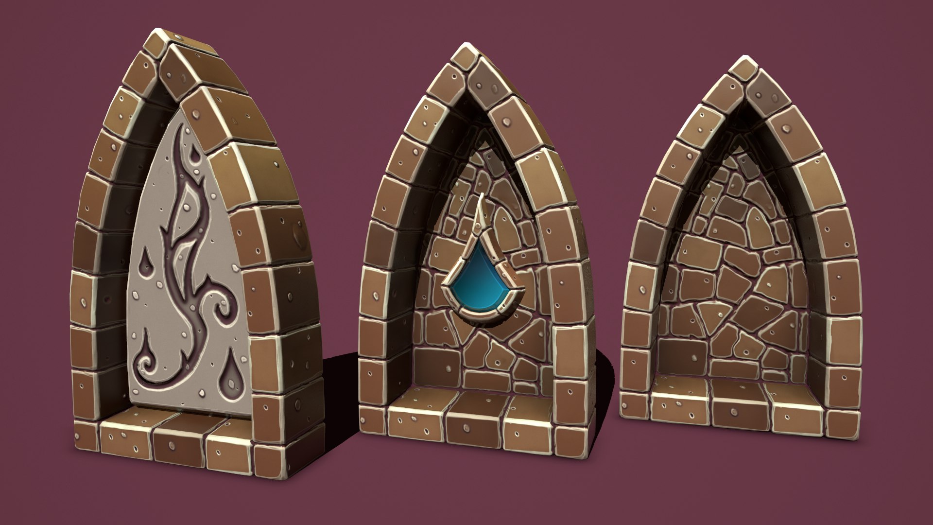 3D Fantasy stone window 1 - TurboSquid 1716717