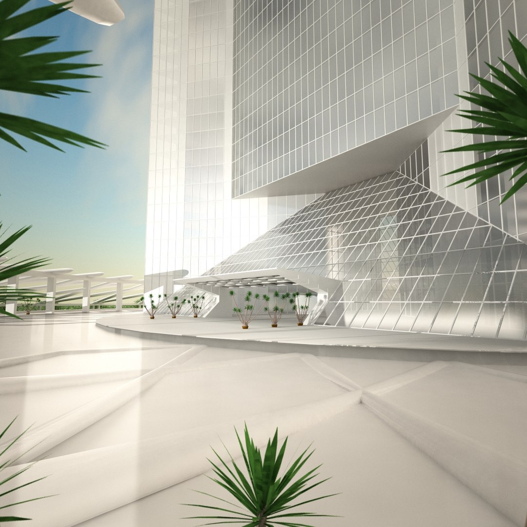 3d 102 Incheon Tower Building Architecture Model