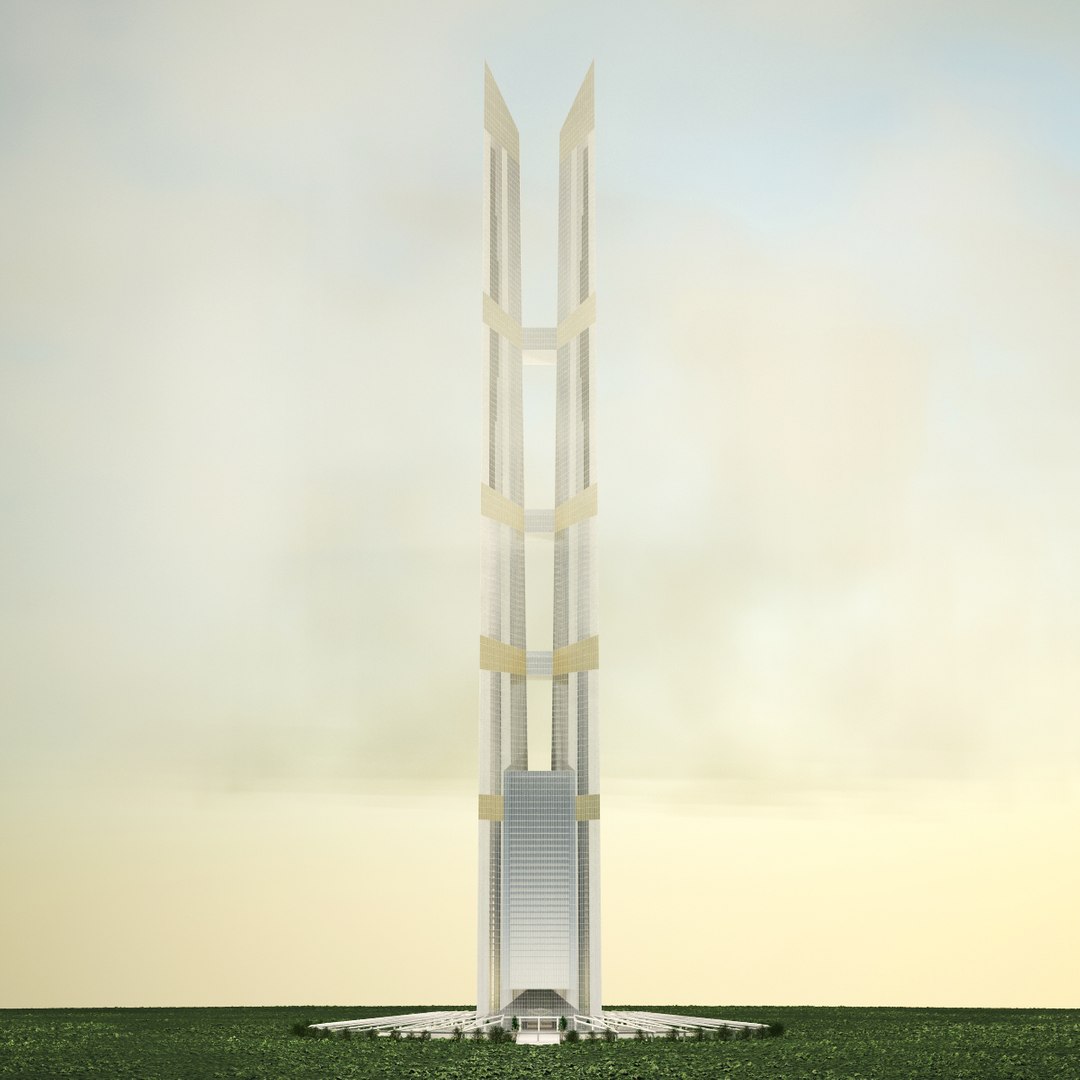 3d 102 Incheon Tower Building Architecture Model