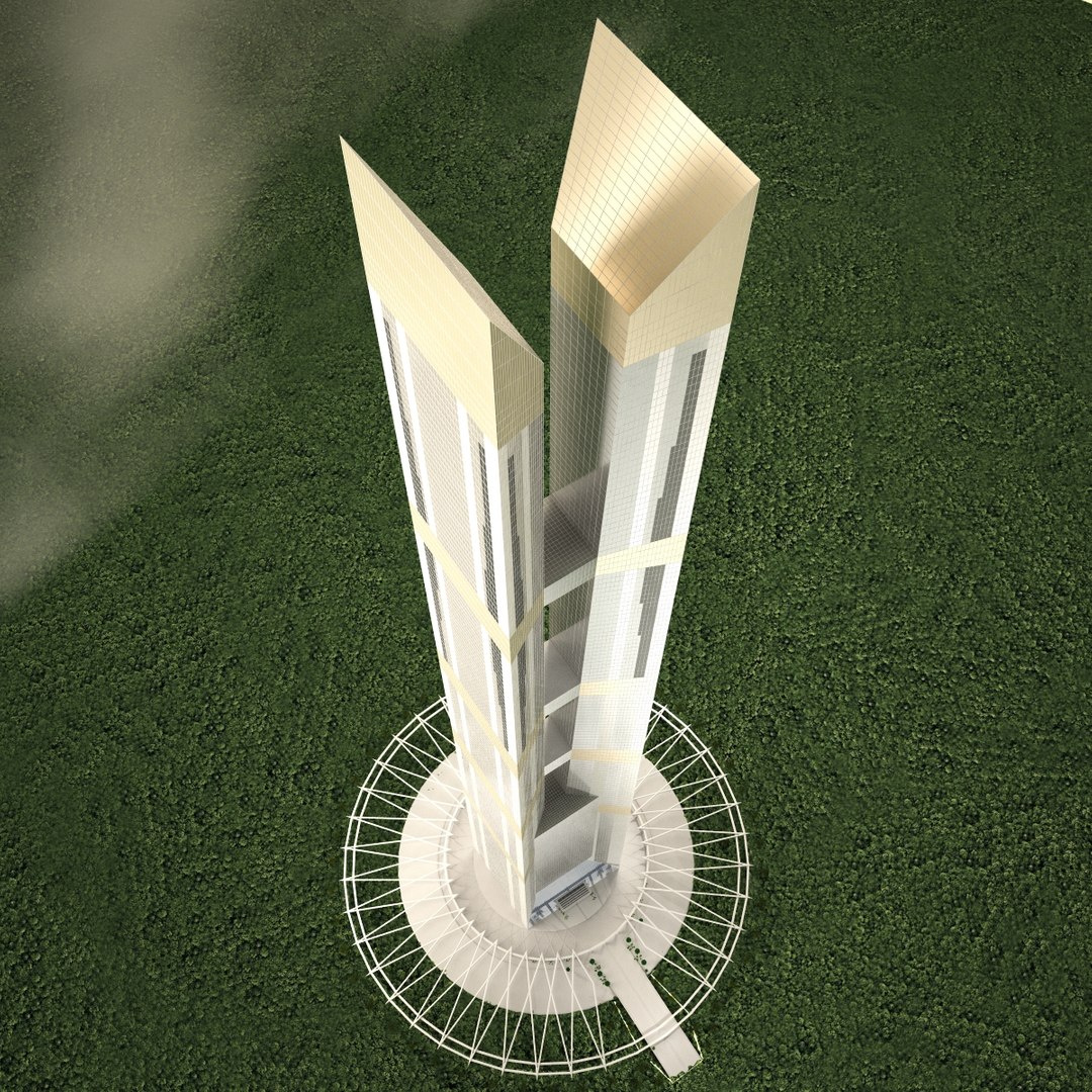 3d 102 Incheon Tower Building Architecture Model