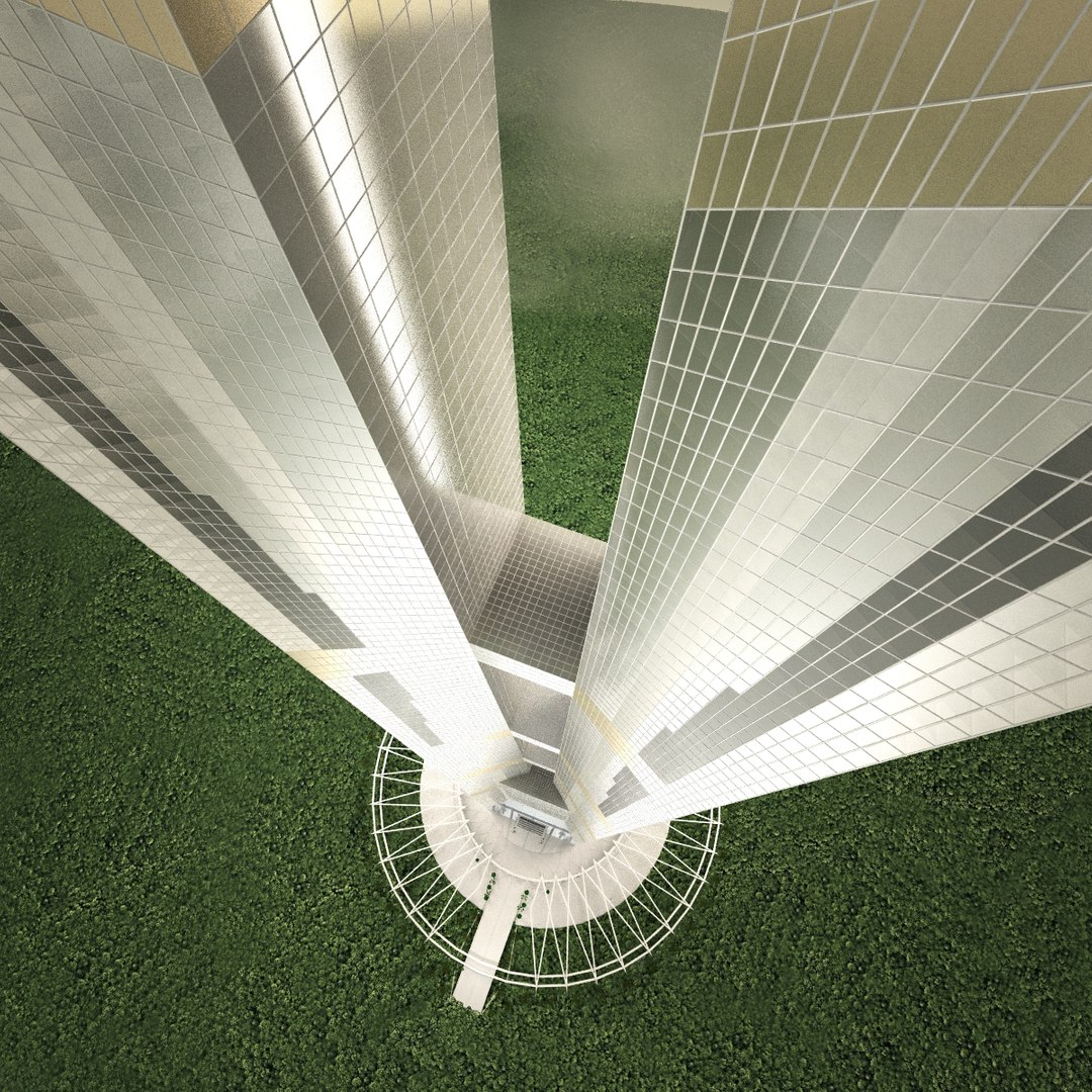 3d 102 Incheon Tower Building Architecture Model