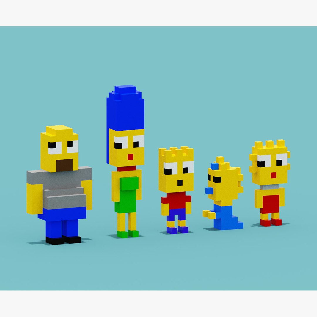 3D Voxel Simpsons - TurboSquid 1941645