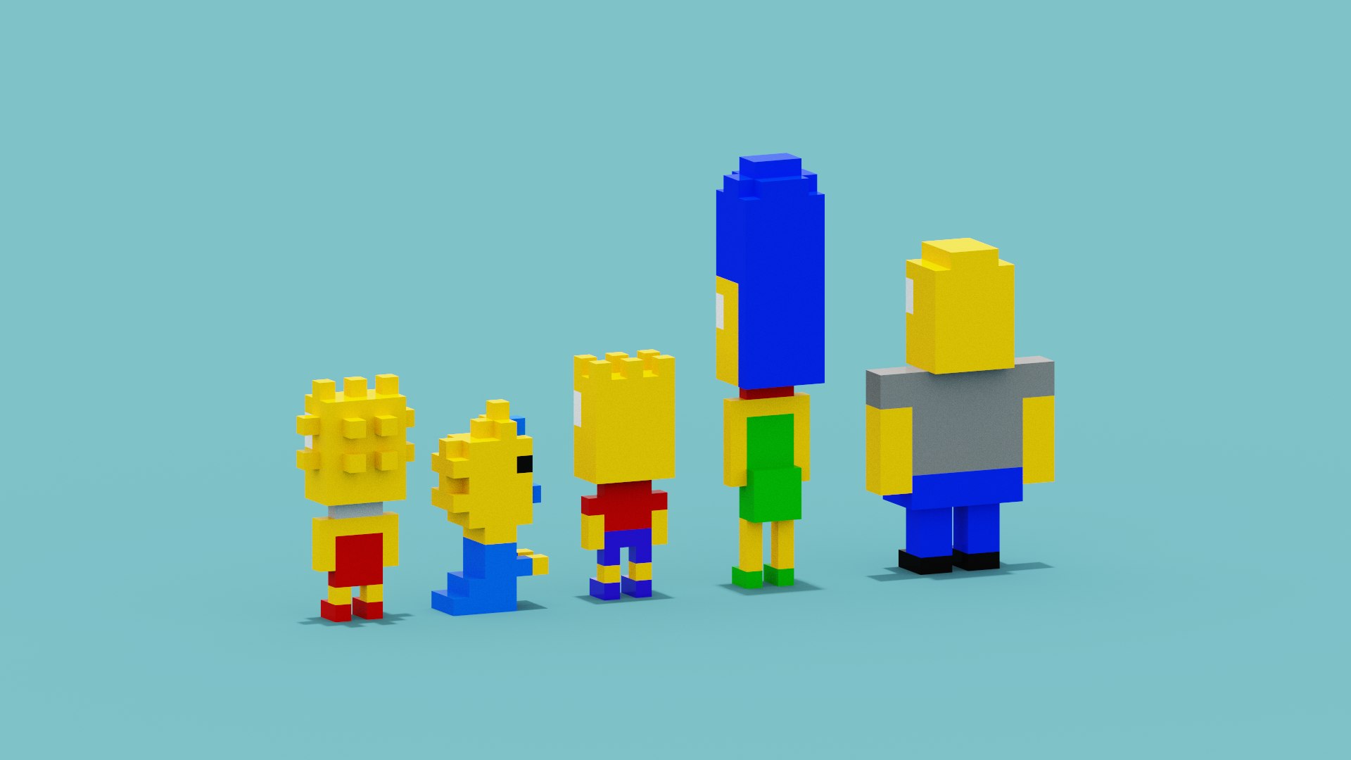 3D Voxel Simpsons - TurboSquid 1941645