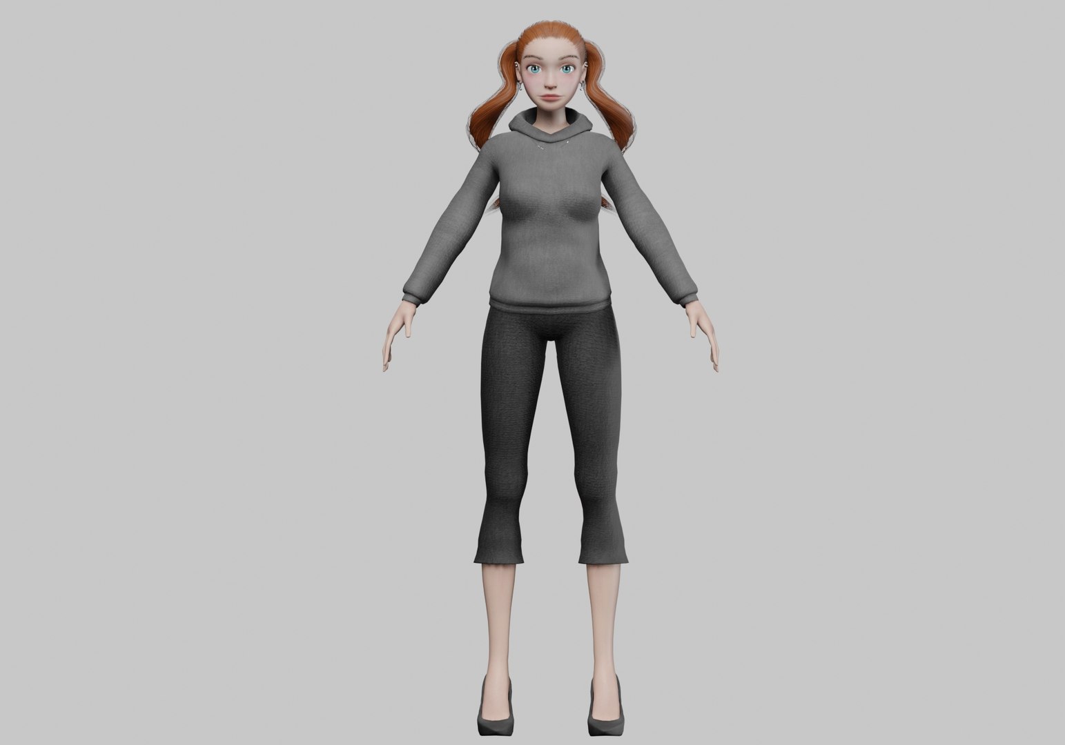 3D Basic Cartoon Girl V25936 - TurboSquid 2264590