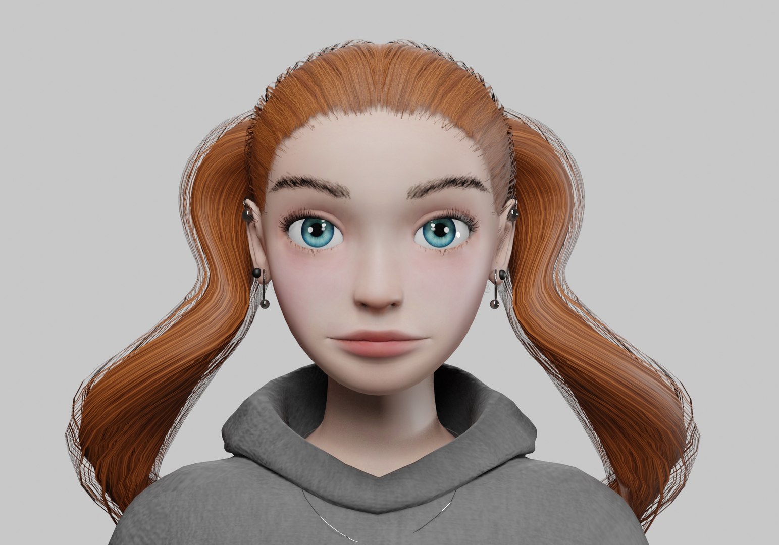 3D Basic Cartoon Girl V25936 - TurboSquid 2264590