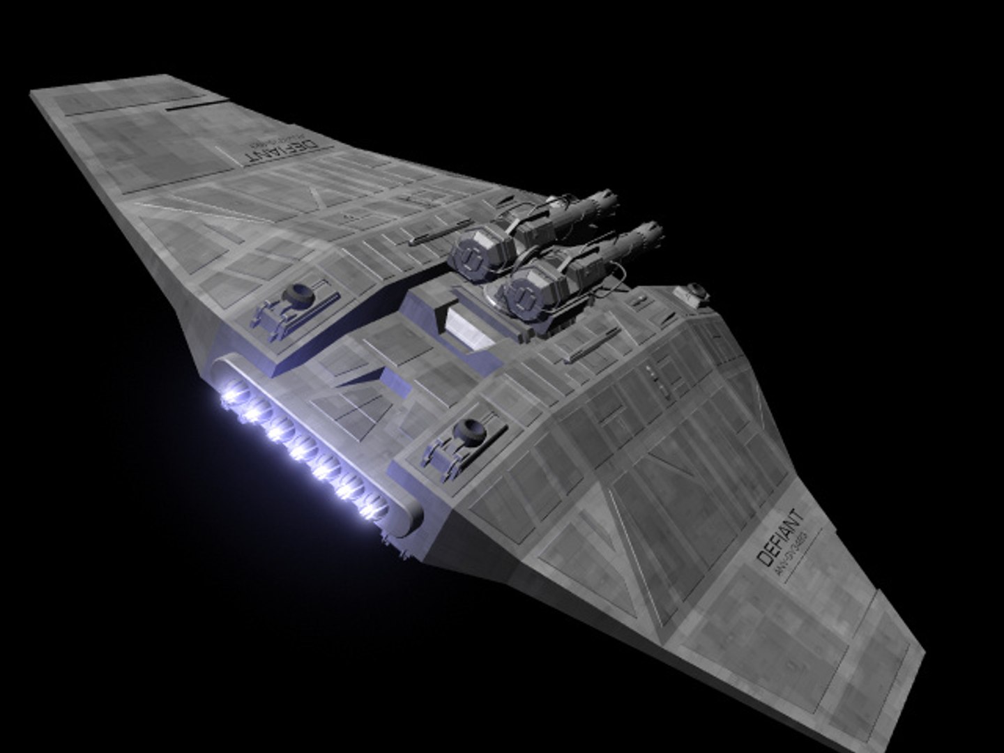 craft knight class gunship 3d model