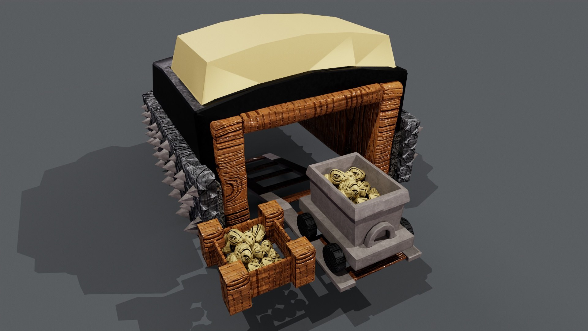 3D Gold Mine Model - TurboSquid 2181206