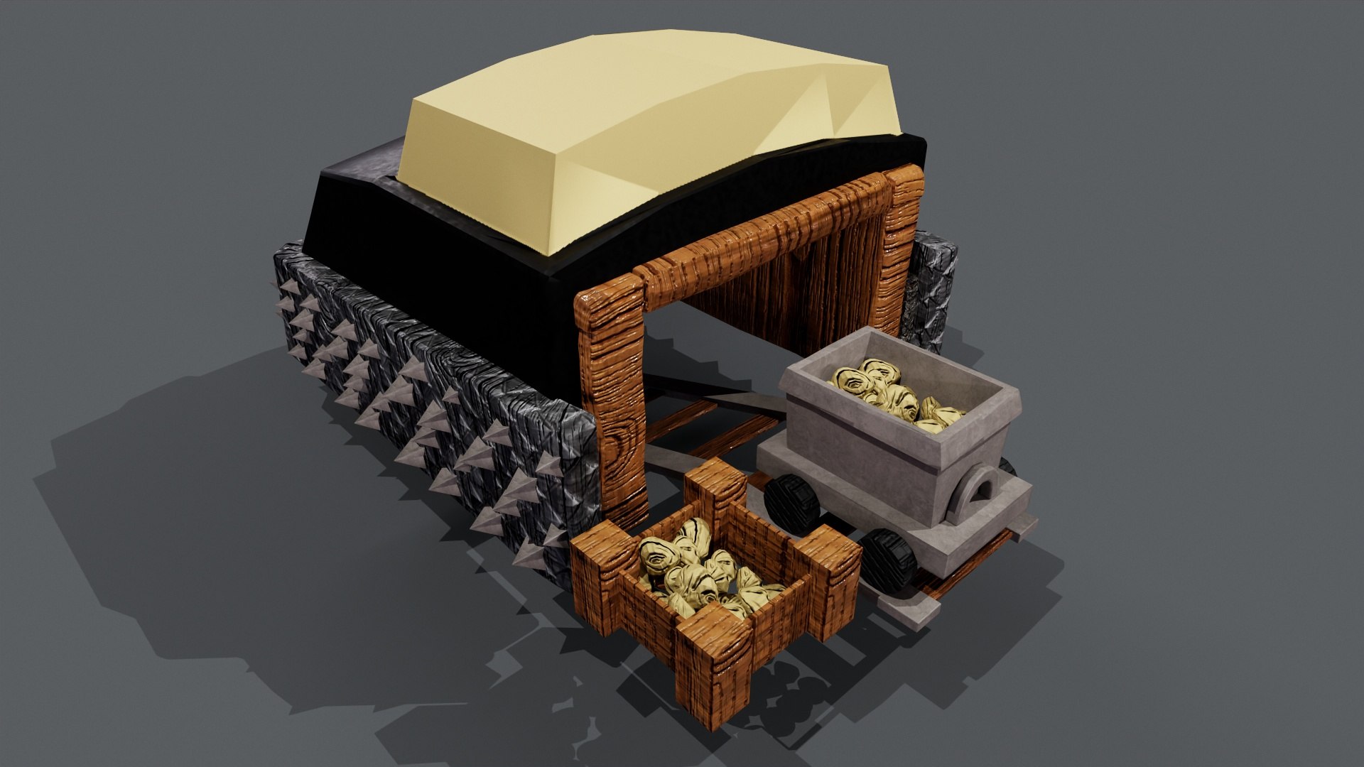 3D Gold Mine Model - TurboSquid 2181206