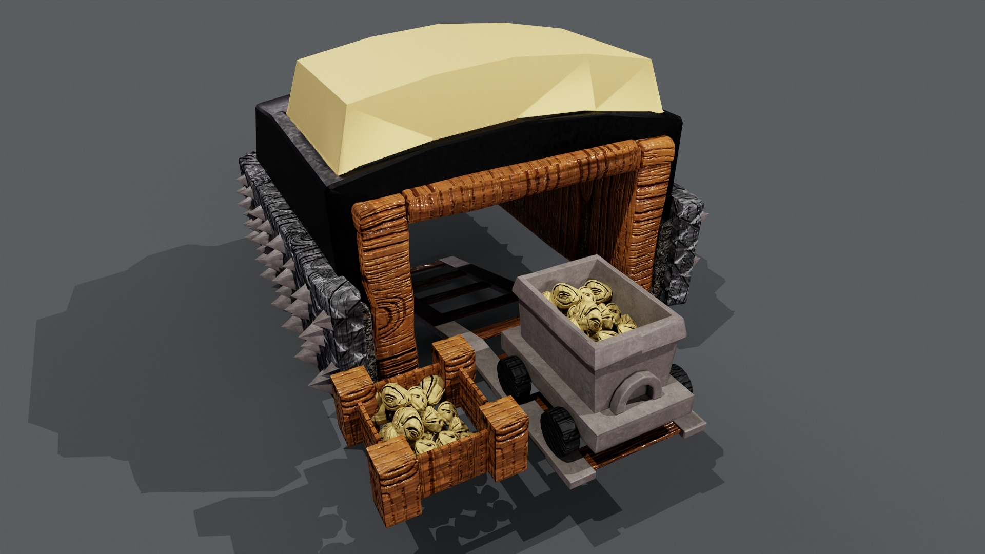 3D Gold Mine Model - TurboSquid 2181206