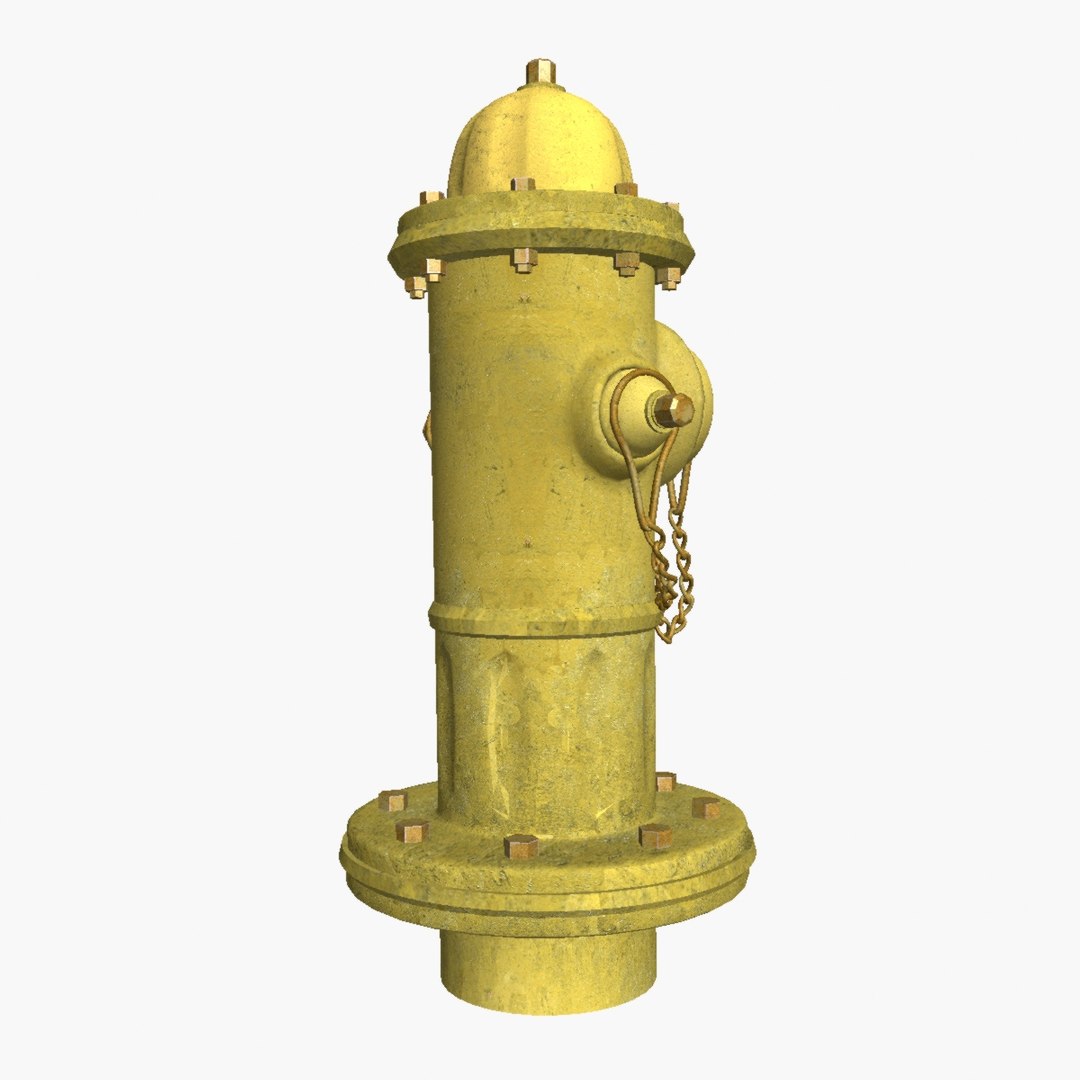 Yellow Hydrant 3d Model