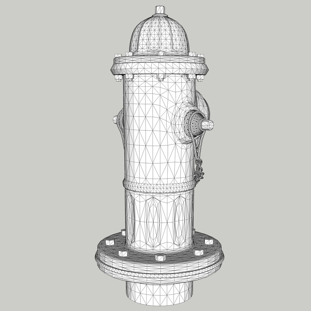 Yellow Hydrant 3d Model