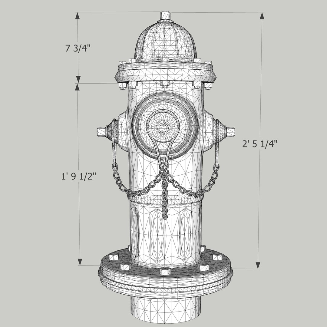 Yellow Hydrant 3d Model