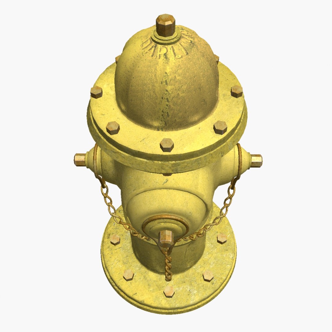 Yellow Hydrant 3d Model