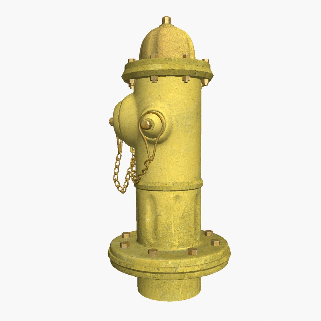 Yellow Hydrant 3d Model