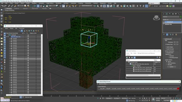 modelo 3d Roble de Minecraft - TurboSquid 2302681