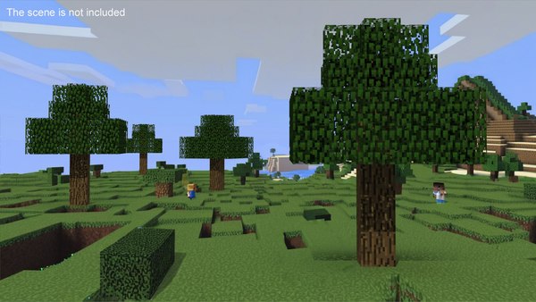 마인크래프트 오크나무 3D 모델 - TurboSquid 2302681