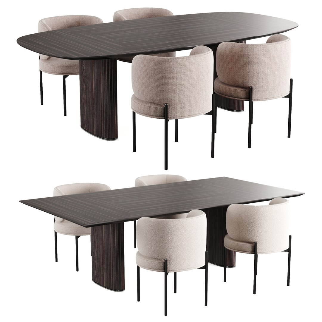 3D Shiro And Akiko Dining Set - TurboSquid 2243239