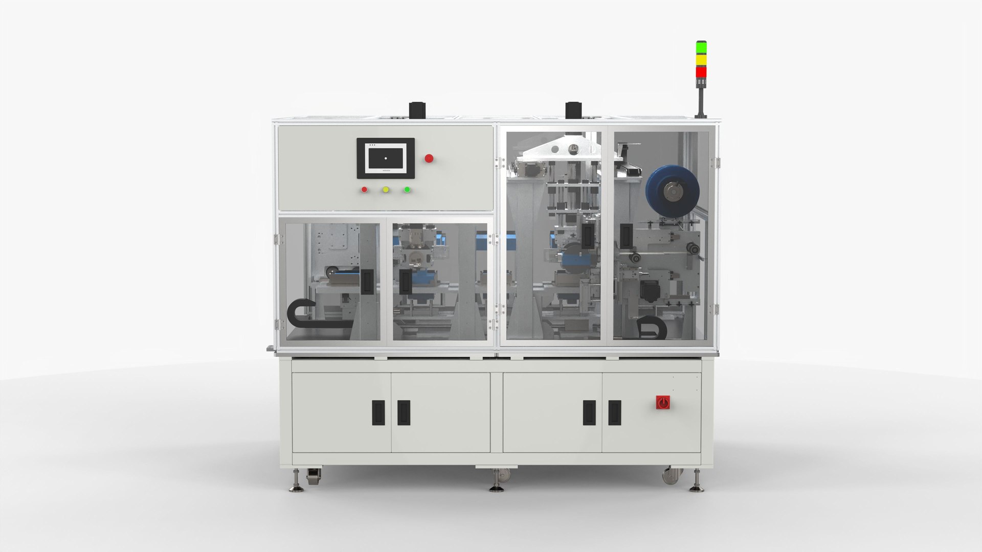 Automatic Lithium Battery Industry Sticking Tape Machine 3D Model ...