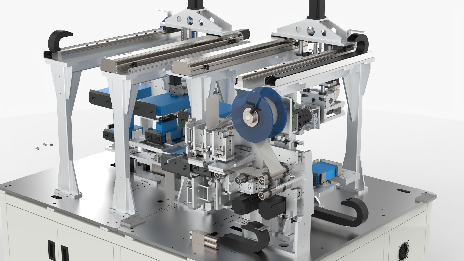 Automatic Lithium Battery Industry Sticking Tape Machine 3D Model ...