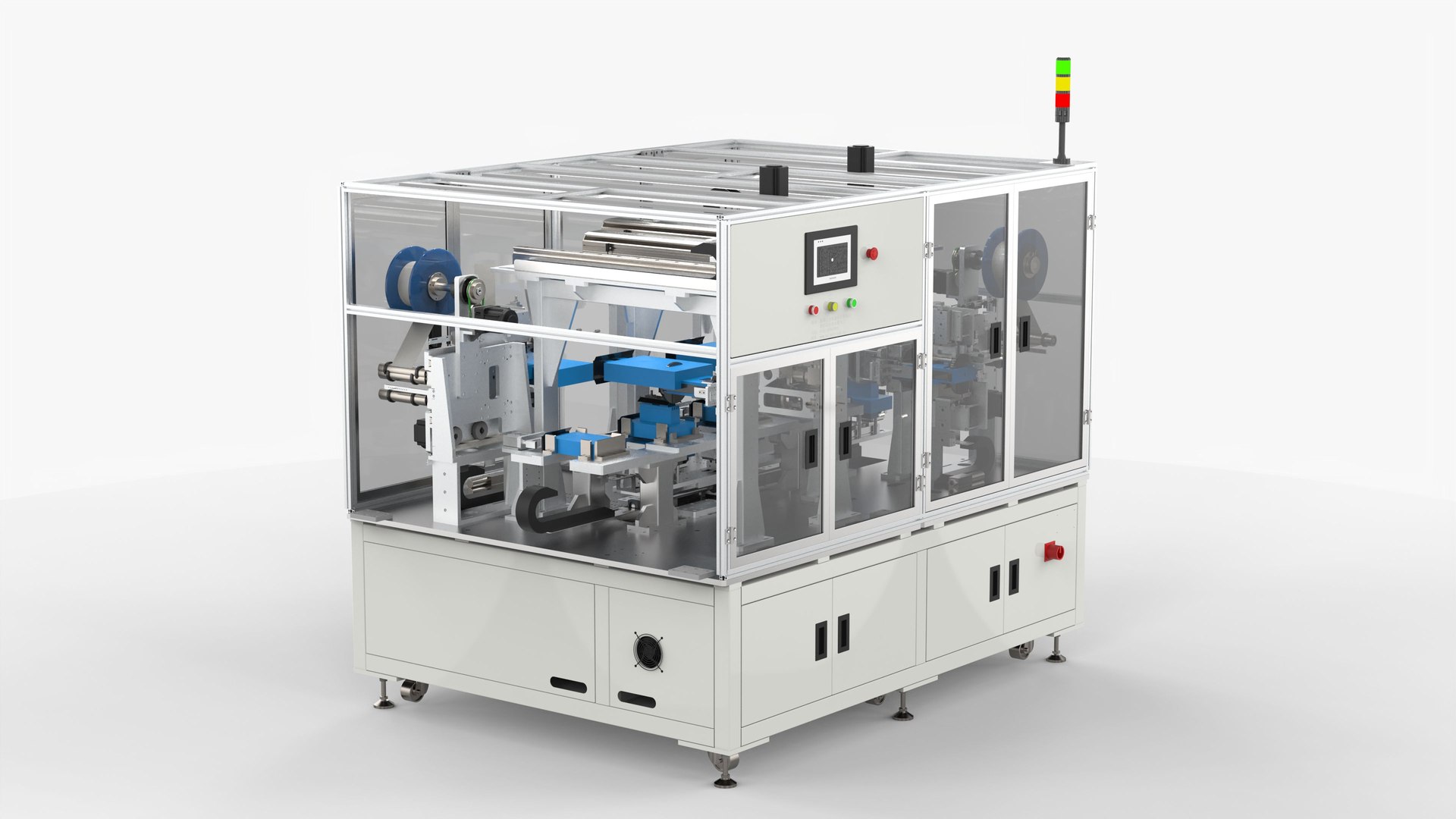 Automatic Lithium Battery Industry Sticking Tape Machine 3D Model ...