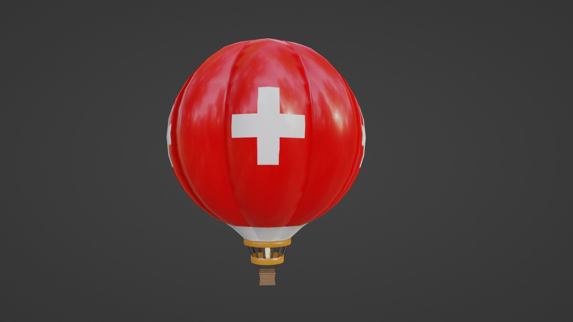 Swiss Hot Air Balloon 3D Model - TurboSquid 2145755