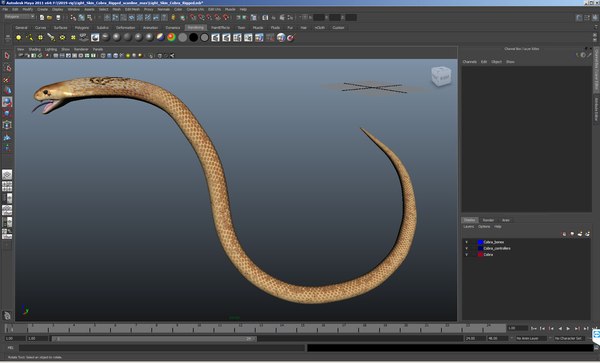 Light skin cobra rigged 3D model - TurboSquid 1484694